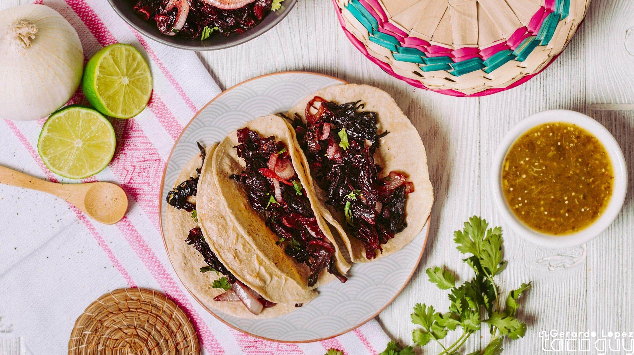 Hibiscus Flower Tacos - Gerardo Lopez