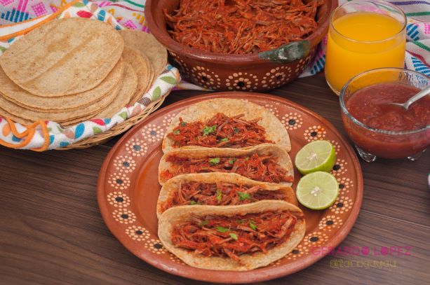 Guajillo shredded beef tacos - Gerardo Lopez